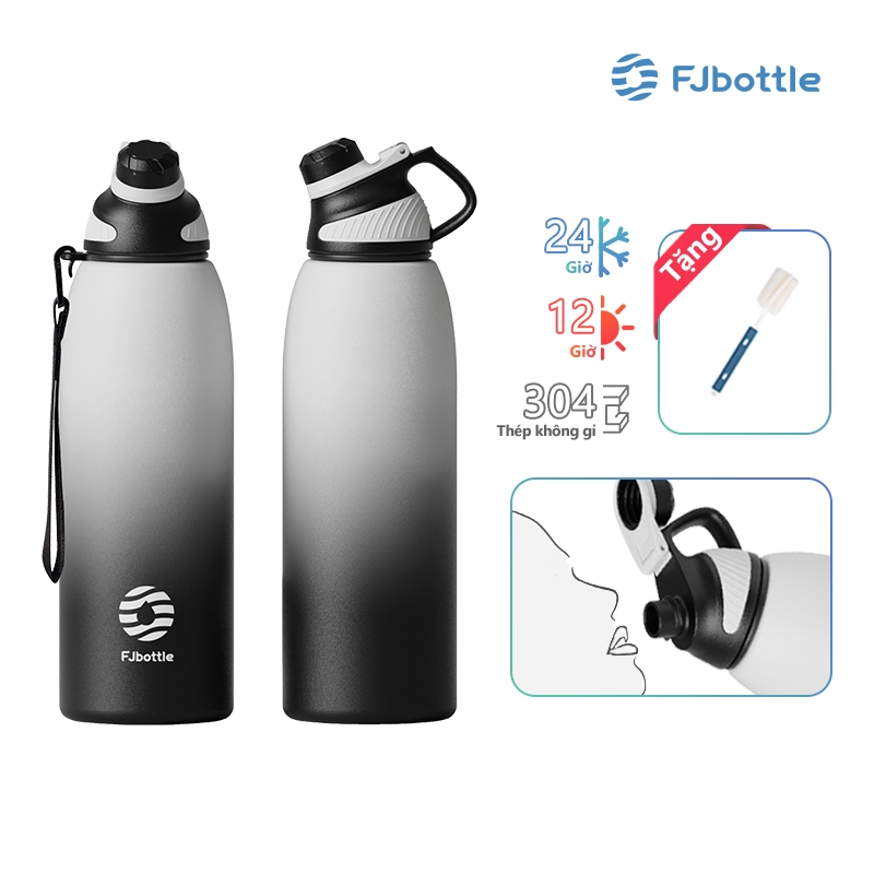 Bình Giữ Nhiệt FJbottle 1500ml Bình Nước Thể Thao Cách Nhiệt Bằng Thép Không Gỉ 304 Cốc Chống Rò ...