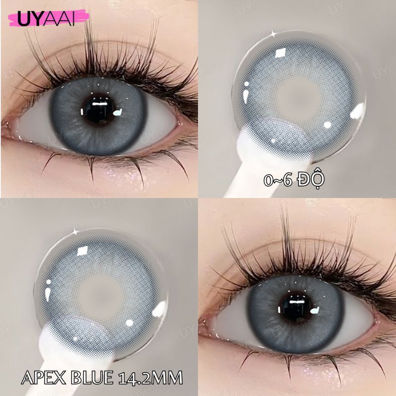 UYAAI Kính áp tròng lens mắt Apex Blue 14,2mm Ống kính cho ống kính mắt ...