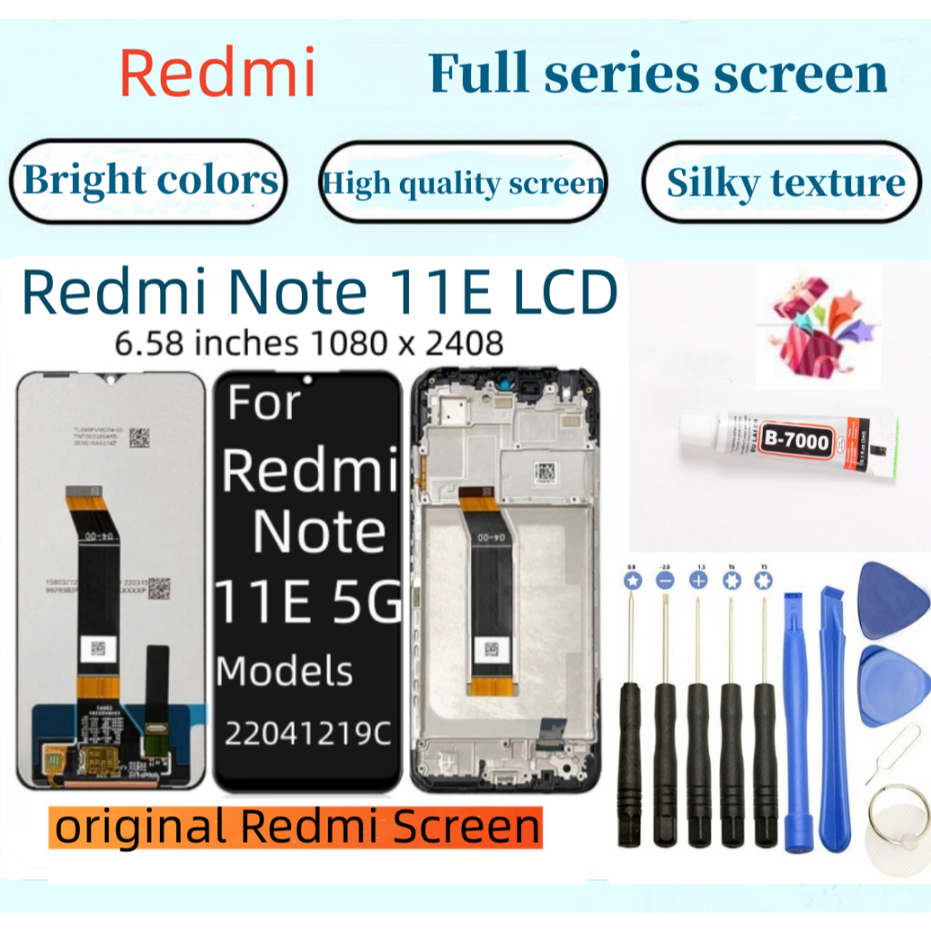 Lắp ráp màn hình LCD Redmi Note 11e chính hãng 22041219Màn hình cảm ứng ...