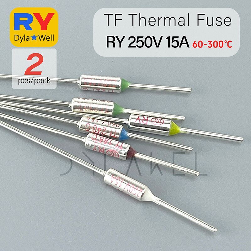 2 Chiếc TF Cầu Chì Nhiệt RY 15A 250V Nhiệt Độ 65C 73C75C 85C 100C 110C 120C 130C 152C 165C 172C ...