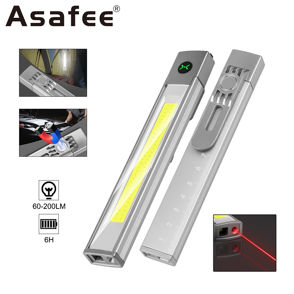 Đèn pin Asafee K-512 LED + COB Keycahin Đèn pin chống nước IPX4 bỏ túi ...