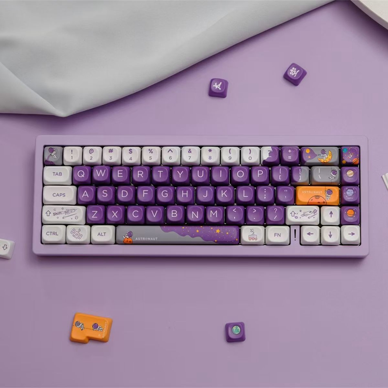 [Chỉ Keycap] Keycap phi hành gia màu tím 150 phím XOA Profile PBT Dye ...