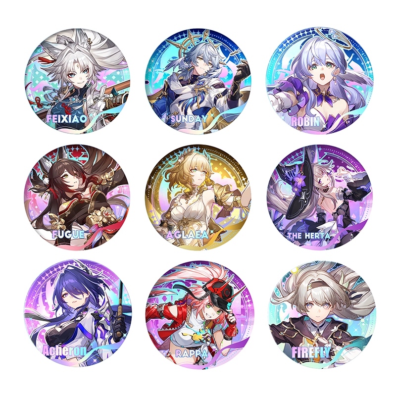 Honkai: Star Rail huy hiệu herta Aglaea nhấp nháy trâm cài đom đóm ...
