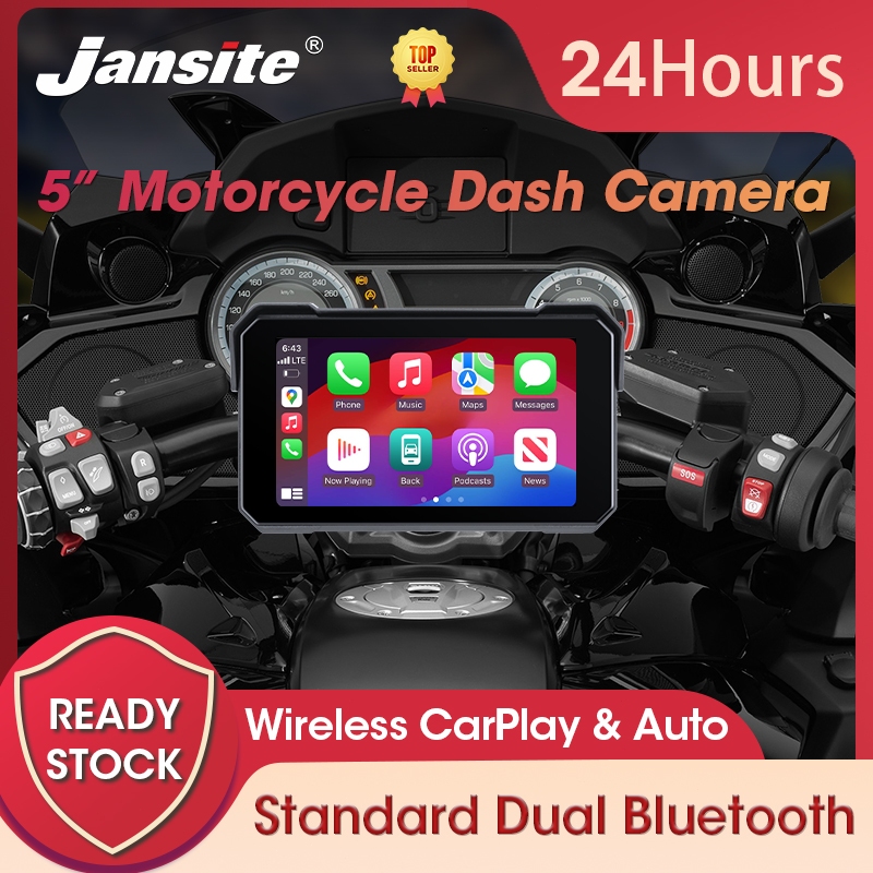 Bộ điều hướng xe máy di động Jansite 5 inch IPX7 Hỗ trợ Bluetooth chống ...