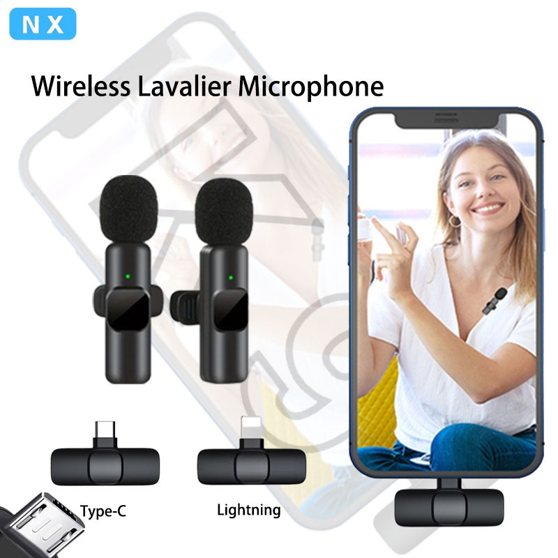 Micro không dây K9 cho điện thoại Lavalier Micro Vlogging trực tiếp cho ...