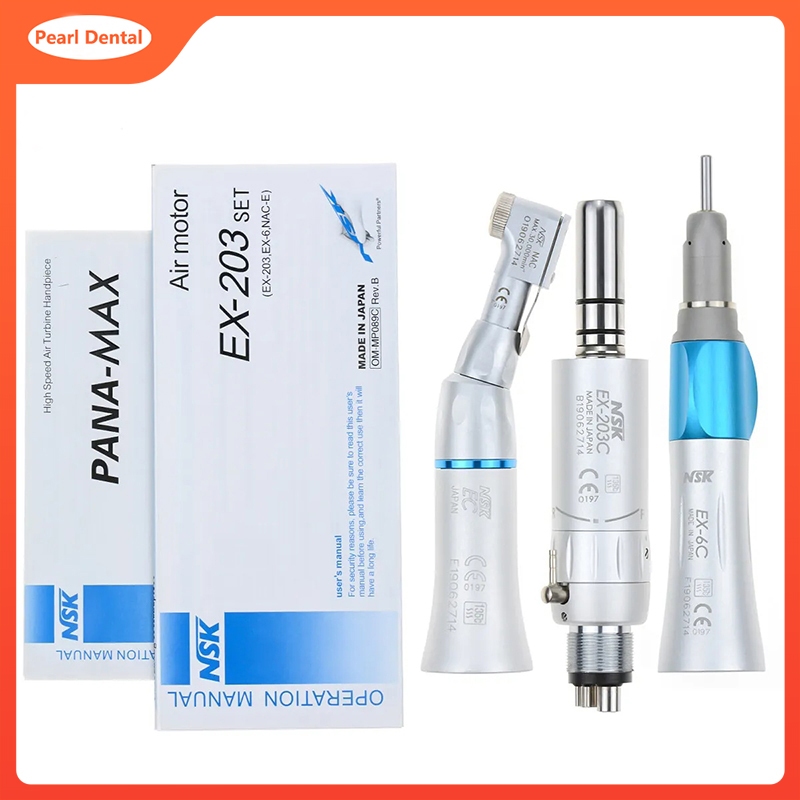 Bộ Tay Cầm Nha Khoa Tốc Độ Thấp NSK EX-203C (Góc Contra + Động Cơ Không Khí + Thẳng) | Shopee ...
