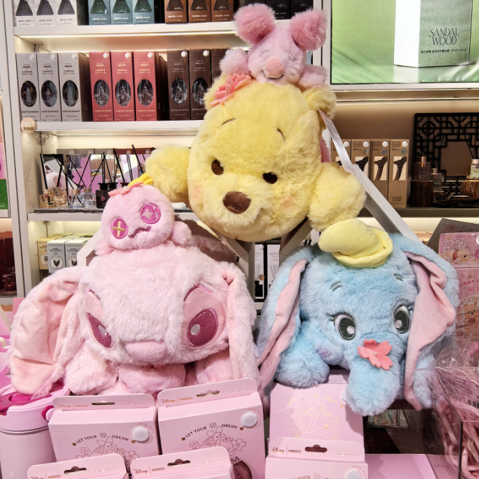 Miniso Sakura Season Series Nằm Búp Bê Stitch Dumbo Pooh Hoạt Hình Búp ...