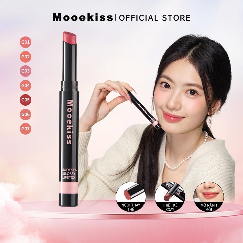 COMBO2 Mooekiss Peptide Tinh Chất Nước Lip Jelly Mirror Lip Mud Lip Lip ...