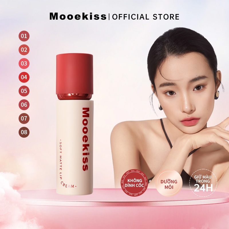 [Mooekiss x KOL] Kem dưỡng Môi Mooekiss Matte Velvet Lip Cream Không ...