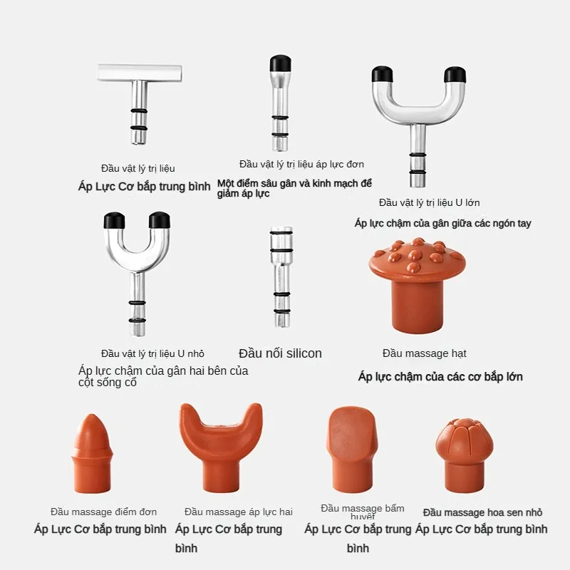 Phụ kiện súng massage đặc biệt Rui Chu Hao Meng, đầu massage kim loại ...