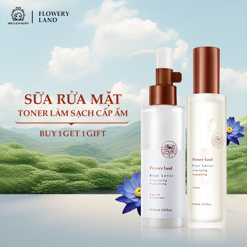 Nước cân bằng Blue Lotus Flowery Land Soothing Toner 90ml bổ sung độ ẩm ...