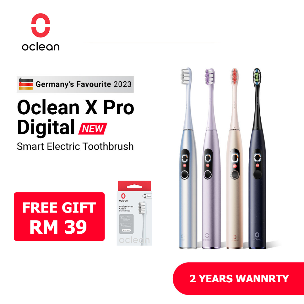 Bàn chải đánh răng điện thông minh kỹ thuật số Oclean X Pro với màn hình cảm ứng Phản hồi tức ...
