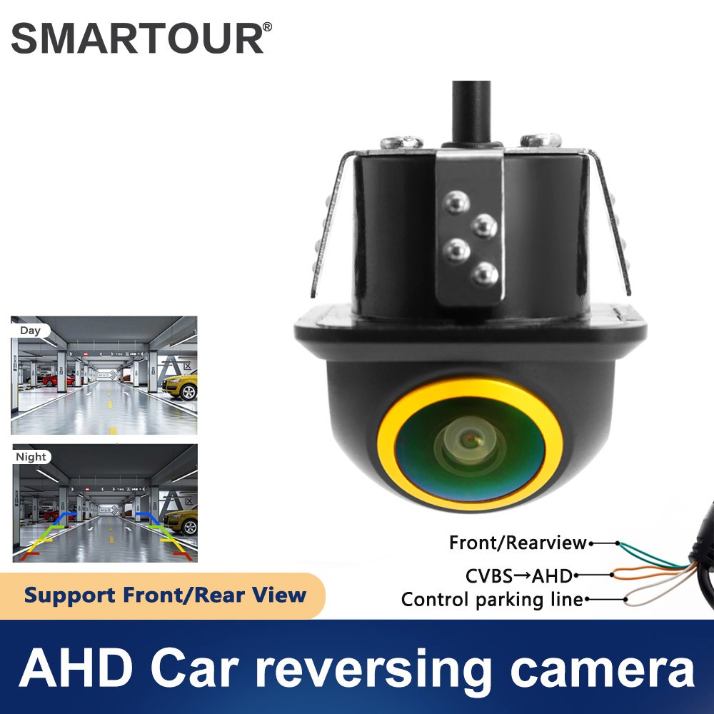 Ahd 720P CCD CVBS Ống kính mắt cá vàng chiếu hậu ô tô / camera trước starlight tầm nhìn ban đêm ...