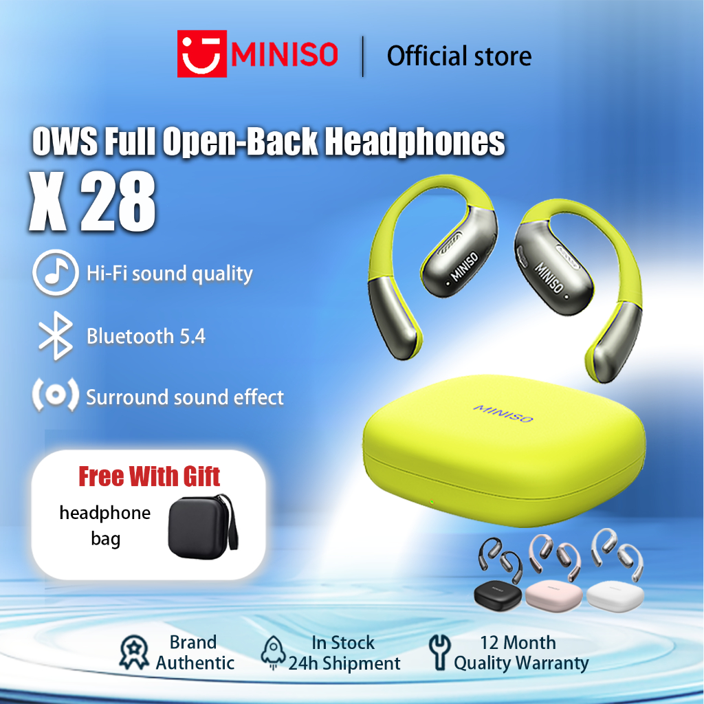 Miniso X28 AI Tai nghe không dây Bluetooth 5.4 AI Tai nghe Bluetooth ...