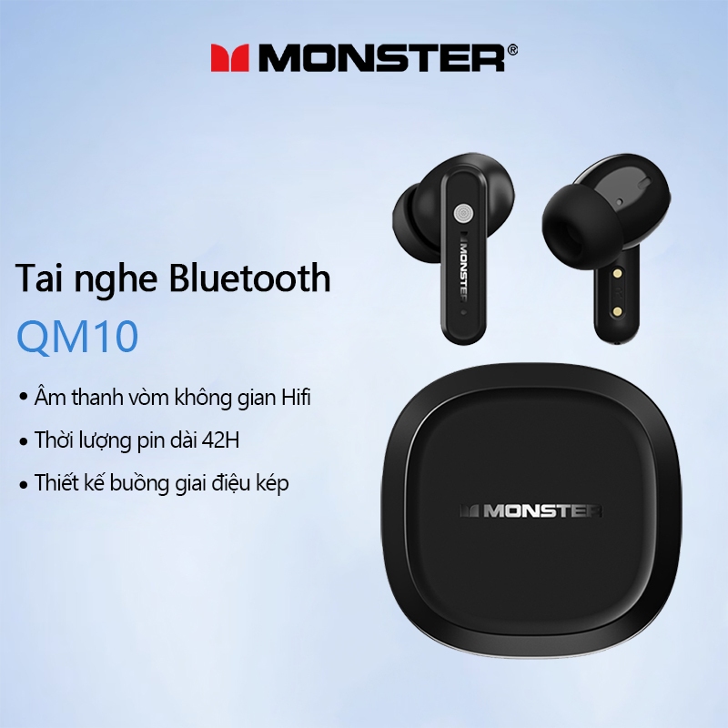 Tai nghe Bluetooth Monster QM10 Chất lượng âm thanh HIFI Cảm ứng thông ...