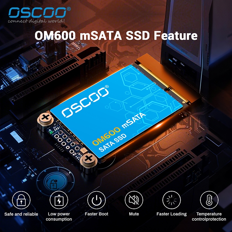 OSCOO MSATA Flash 3D TLC Flash Hệ thống đũa phép máy tính 16GB 64GB ...