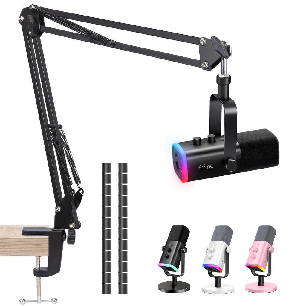 SUNMON Fifine AM8 Boom Arm - Cánh tay cắt kéo kim loại cho Mic Fifine ...