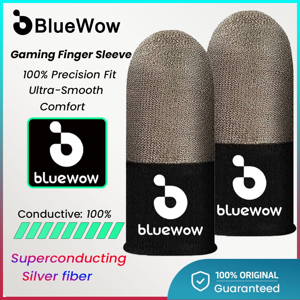 Chơi game tay áo bằng vải bạc BlueWow- Siêu mỏng, bền và độ nhạy cao cho các trò chơi PUBG ...