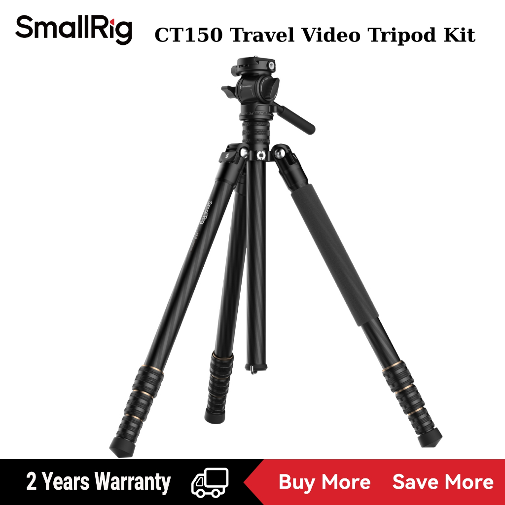 Chân máy Video du lịch bằng sợi Carbon SmallRig CT150, Tải tối đa 61,8 '' 3kg / 6,6lb cho máy ...