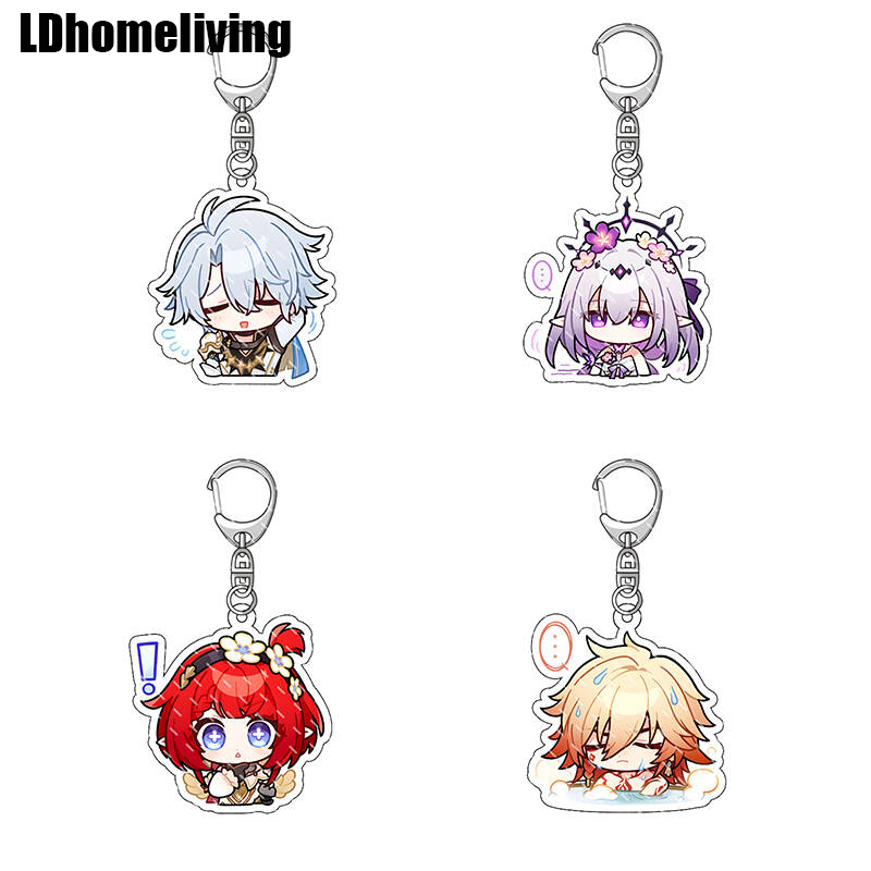 Móc khóa Honkai Star Rail Castorice Mydei biểu tượng cảm xúc loạt mặt ...