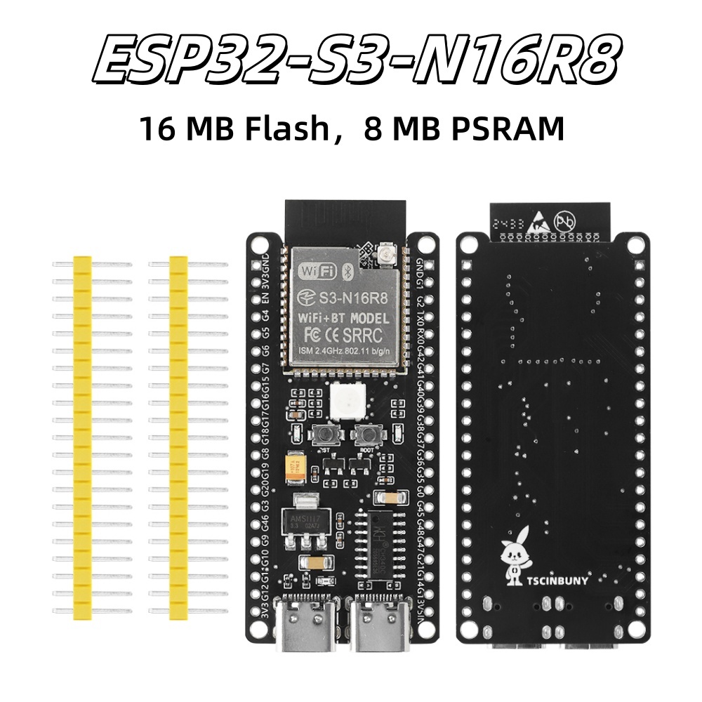 Bảng phát triển ESP32-S3 Mô-đun Wifi 2.4G cho Arduino ESP32-S3-WROOM-1 N16R8 42Pin Type-C 16MB ...