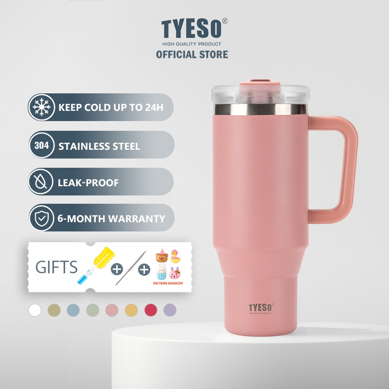 TYESO® Bình Giữ Nhiệt Ly giữ nhiệt INOX Cốc cách nhiệt có vòi hút Cốc cà phê 900ml/1200ml TS ...