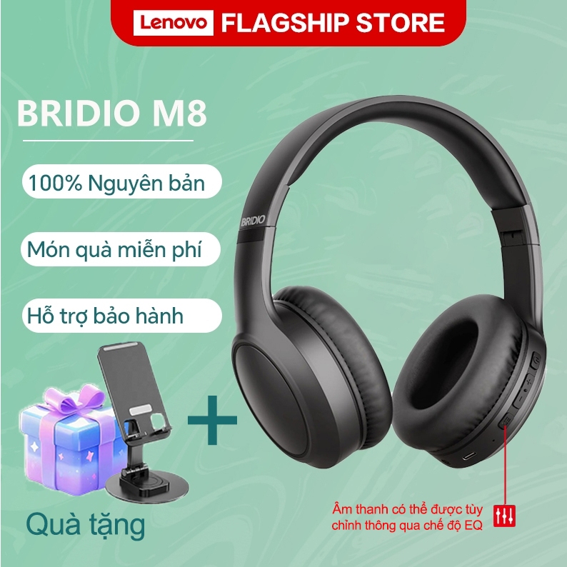 Tai nghe chụp tai Bridio M8 Bluetooth headphone khử tiếng ồn âm bass ...