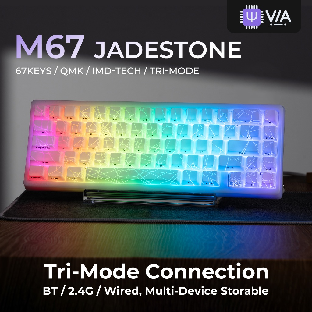 Bàn phím cơ Web nhện XVX M67 JadeStone với bàn phím không dây IMD-Tech Keycaps 2.4GHz | Shopee ...