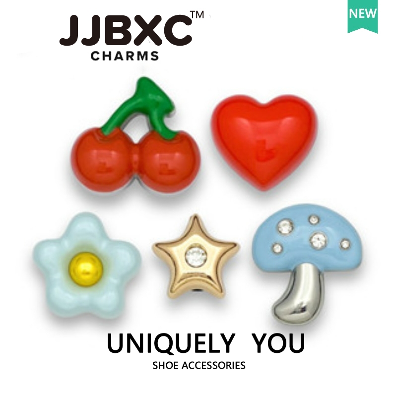 JJBXC Charm phu kien giay Cross Khoa trang tri kim loai hoa anh dao ...