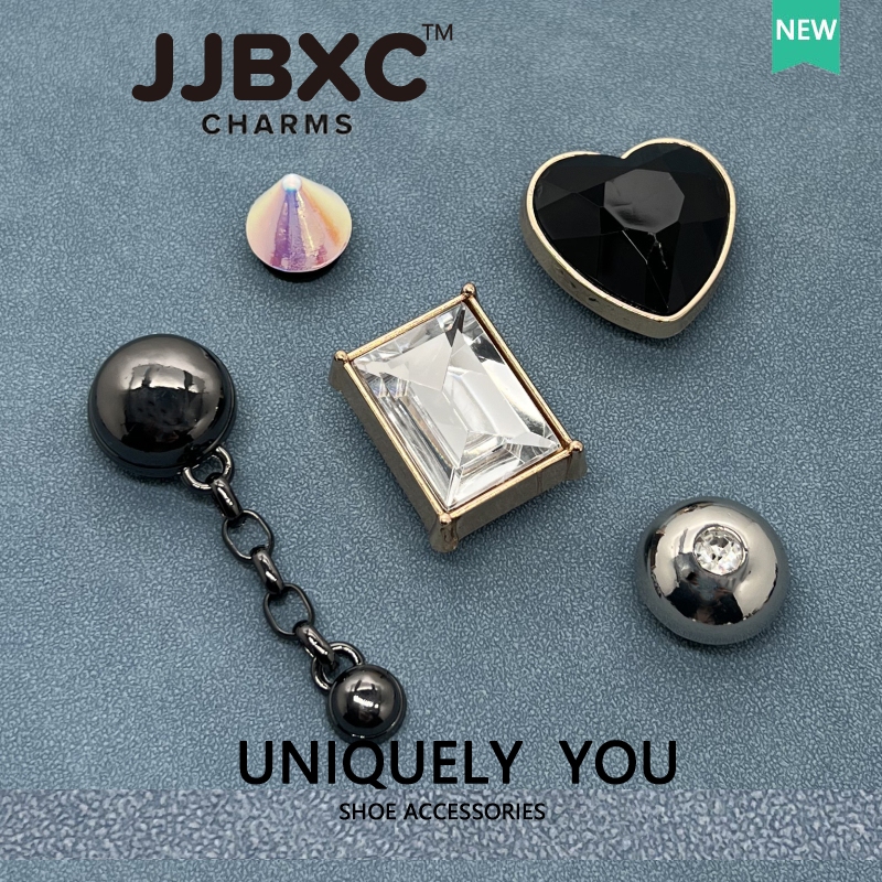 JJBXC Charm phu kien giay Cross Khoa trang tri da quy den tinh yeu ...