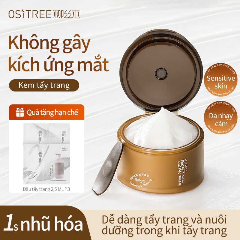 Ositree trà Đen Tẩy Trang Nhẹ Nhàng Làm Sạch Sâu Mắt, môi và mặt mà ...