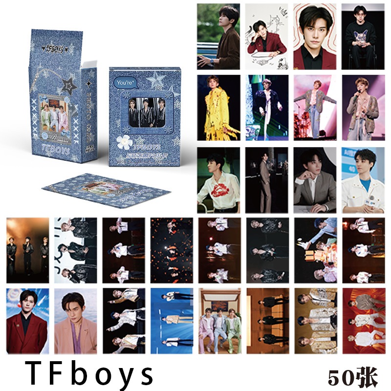 Hộp 50 Ảnh lomo card Nhóm Nhạc tfboys Karry Roy Jackson Yee | Shopee Việt Nam