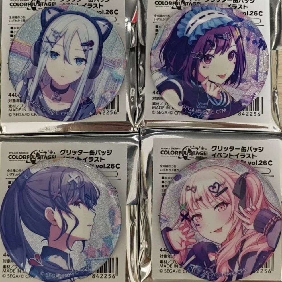 Pjsk Project Sekai Flash Huy hiệu 58mm Men Pin, Eina Soun, Kanade Yoisaki, Mizuki Akayama, Ý ...