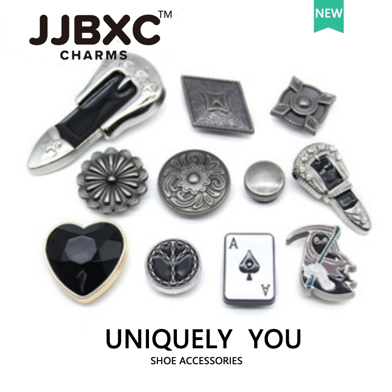 JJBXC Charm phu kien giay Cross Khoa trang tri punk den retro chinh ...
