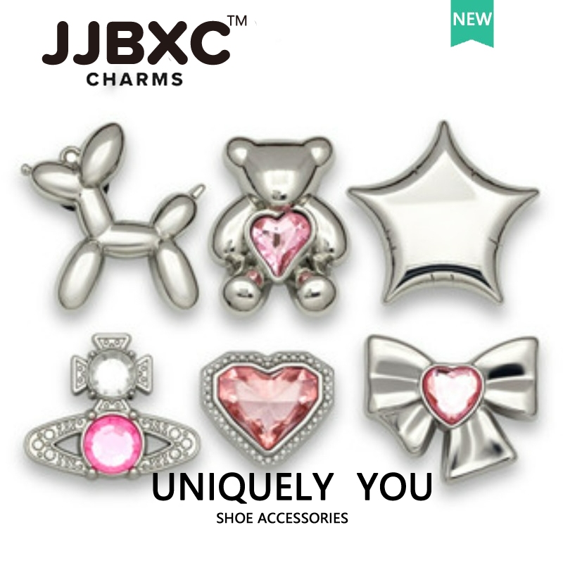 JJBXC Charm phu kien giay Cross Khoa trang tri bac kim loai bong bay ...