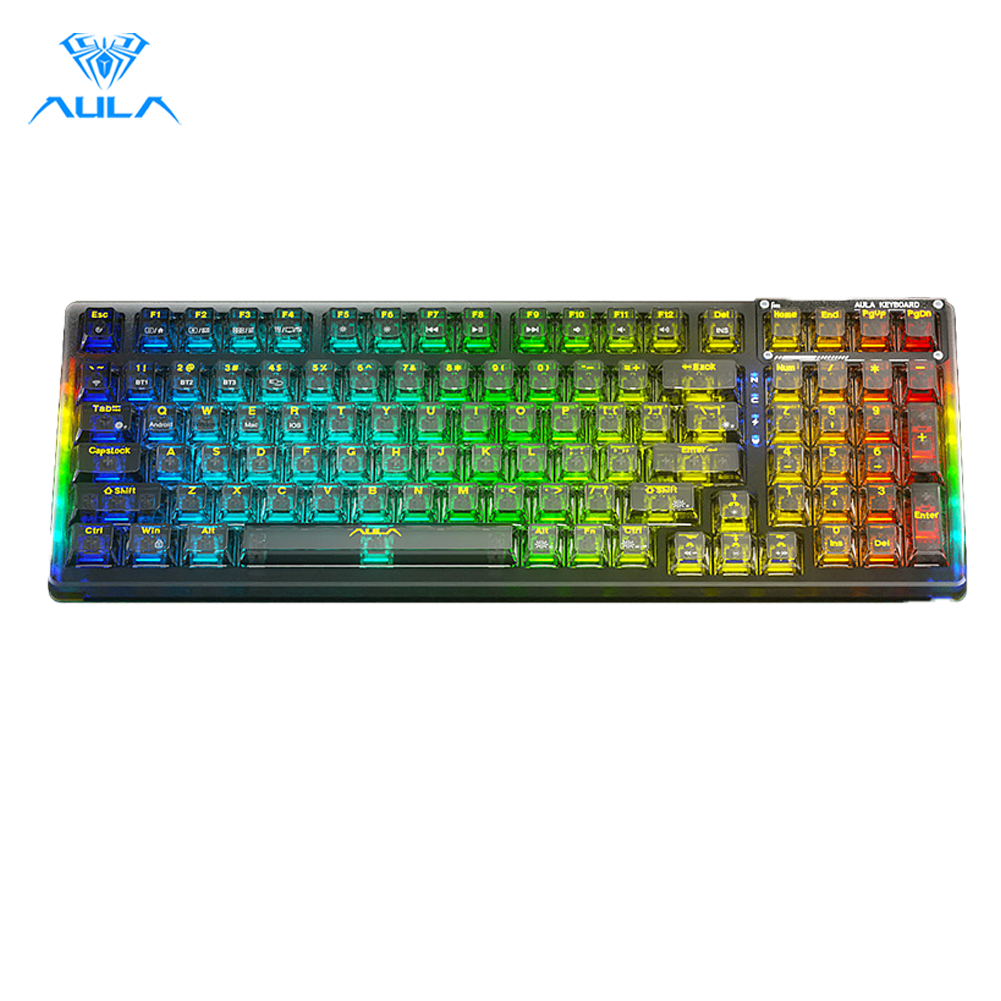 Bàn phím cơ AULA F98 2.4G / BT / Type-C Chế độ 99 phím Bàn phím có thể ...