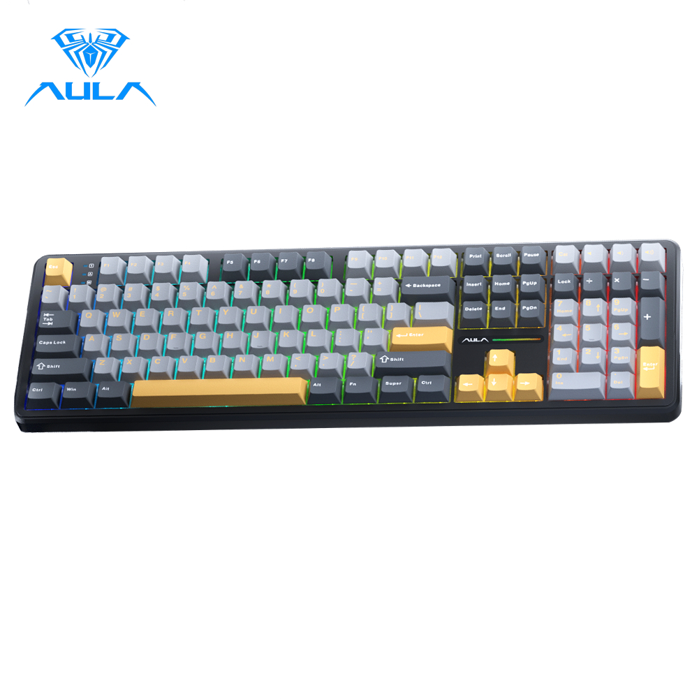 Aula F108 Bàn phím cơ tùy chỉnh 108 phím Tri-mode Hot có thể hoán đổi ...