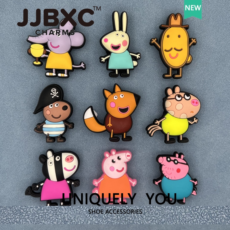 JJBXC Charm phu kien giay Cross Nut trang tri dong Peppa Pig chinh hang ...