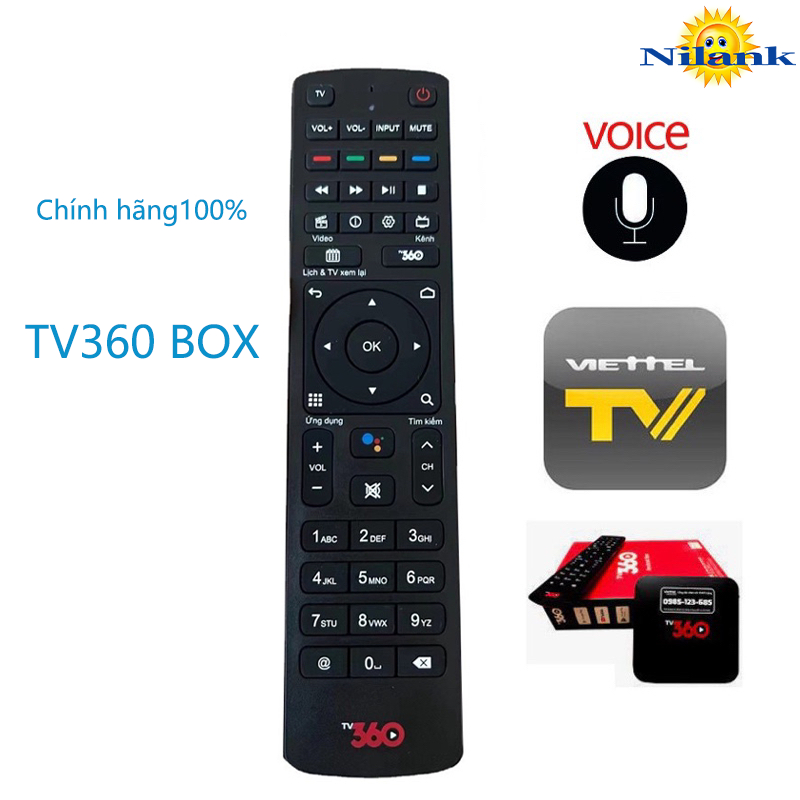 [Nilank] Chính hãng giọng nói điều khiển đầu thu Viettel TV360 Box 4K ...