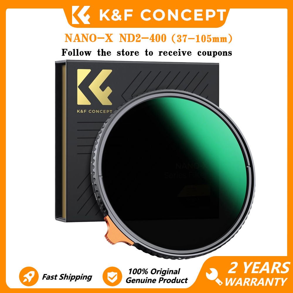 K & F Concept ND2-ND400 Pro (1-9 Stops) Bộ lọc ống kính ND Fader Biến mật độ trung tính 49 52 55 ...