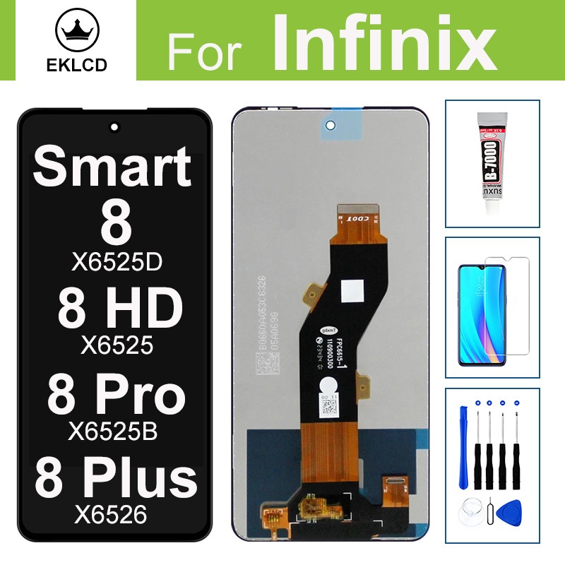 Màn Hình LCD Chính Hãng Cho Infinix Smart 8 X625 Smart8 HD Pro Plus X6526 X6525B Màn Hình Hiển ...
