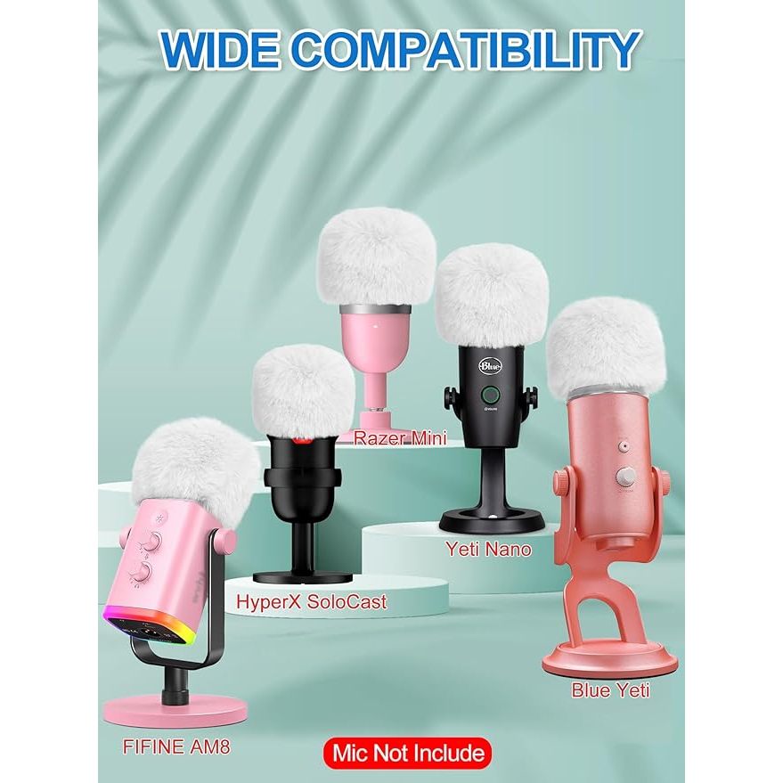 Vỏ xốp Mic có kính chắn gió lông tơ Kính chắn gió Tương thích cho Yeti ...