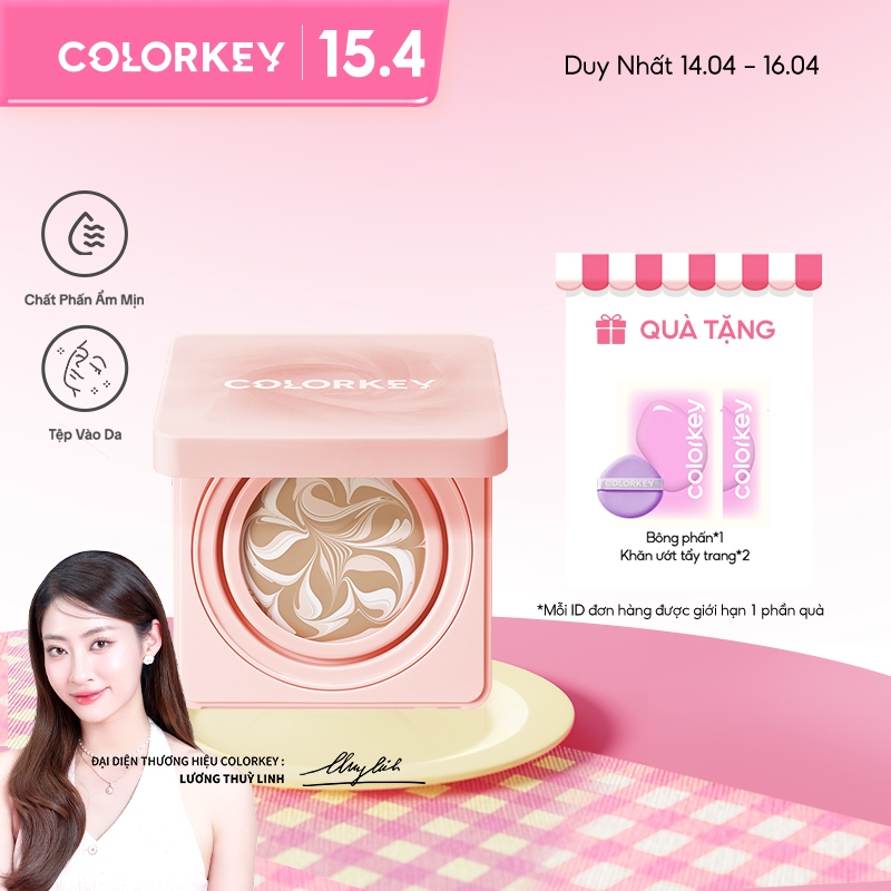 Kem nền dưỡng ẩm Colorkey Balm Cushion Kem nền dạng lỏng nhỏ gọn Kem ...