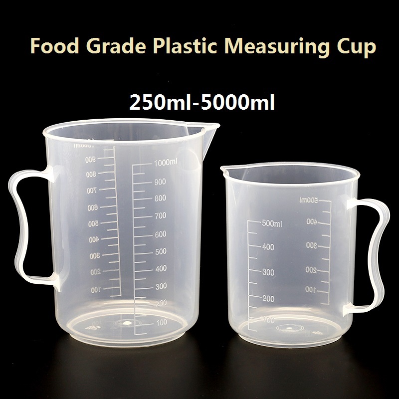 Cốc Đo Nhựa 250ml-5000ml Với Cốc Đo Cân Cấp Thực Phẩm PP Thử Nghiệm Nướng Bánh Cốc Nhựa-1 / 2 ...