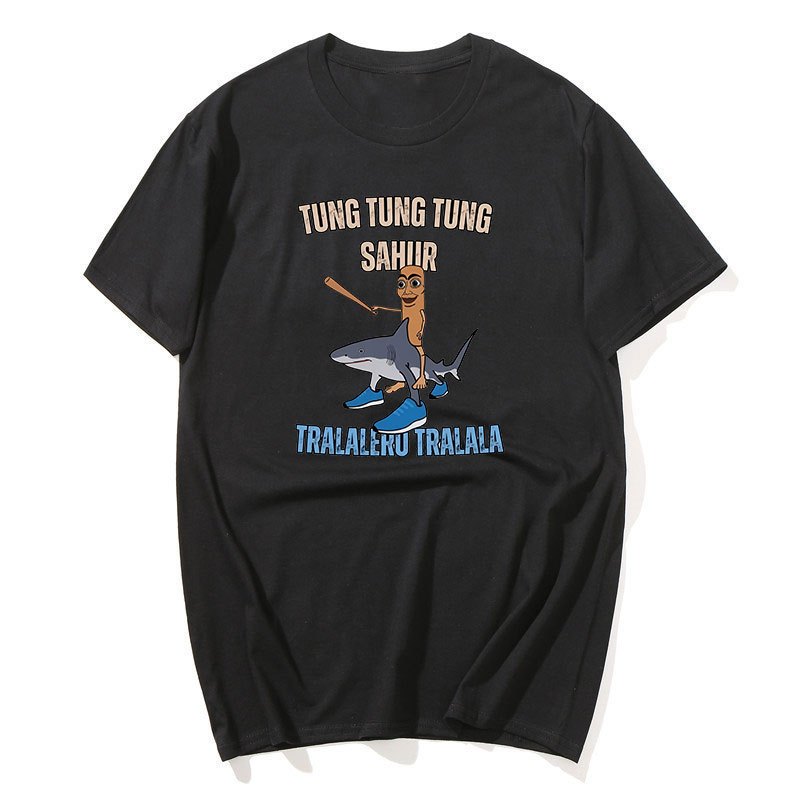 Ý Brainrot Tralaero Tralala Tung Tung Tung Sahur Ngộ nghĩnh Meme Áo nam Nữ Thời Trang Rời Áo 100 ...