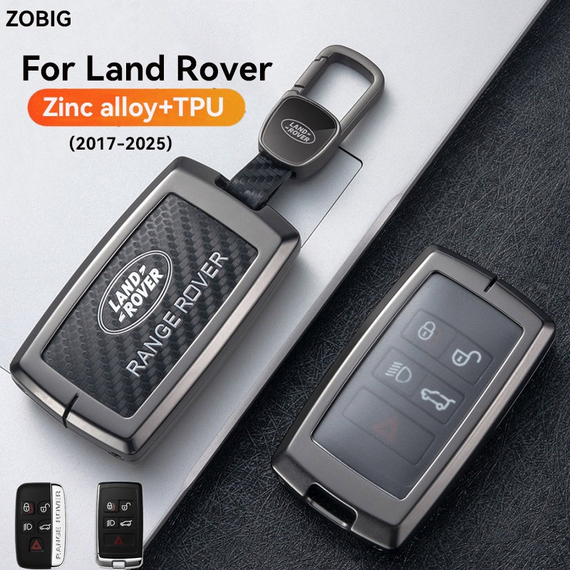 ZOBIG Key Fob Cover cho Land Rover có móc khóa Hợp kim kẽm + Vỏ chìa ...