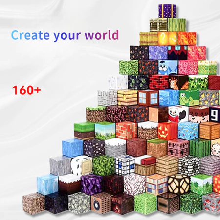 50 Cái / 100 Chiếc Khối Từ Tính Minecraft Khối Từ DIY MC Cube Nam Châm Xếp Hình Trẻ Em STEM Đồ ...