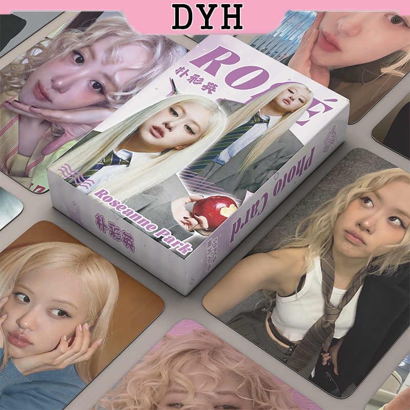 BLACKPINK ROSE Laser Card Set 50 Tấm Thẻ Ảnh LOMO Card Hình Nhóm Nhạc ...