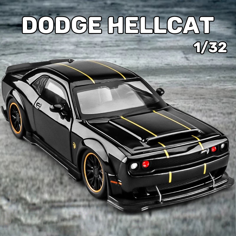 [Không có hộp] 1 / 32 Dodge Hellcat SRT diecast ô tô zyx Ánh sáng và Âm ...
