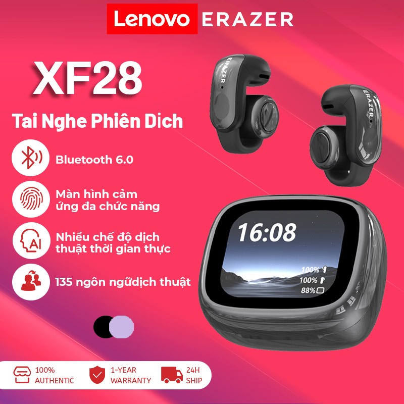 Lenovo ERAZER XF28 Al Tai Nghe Phiên Dịch Tai nghe không dây Bluetooth ...